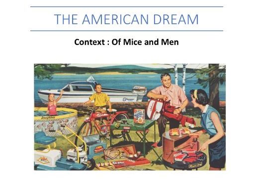 ⭐ American Dream And Of Mice And Men Of Mice And Men American Dream