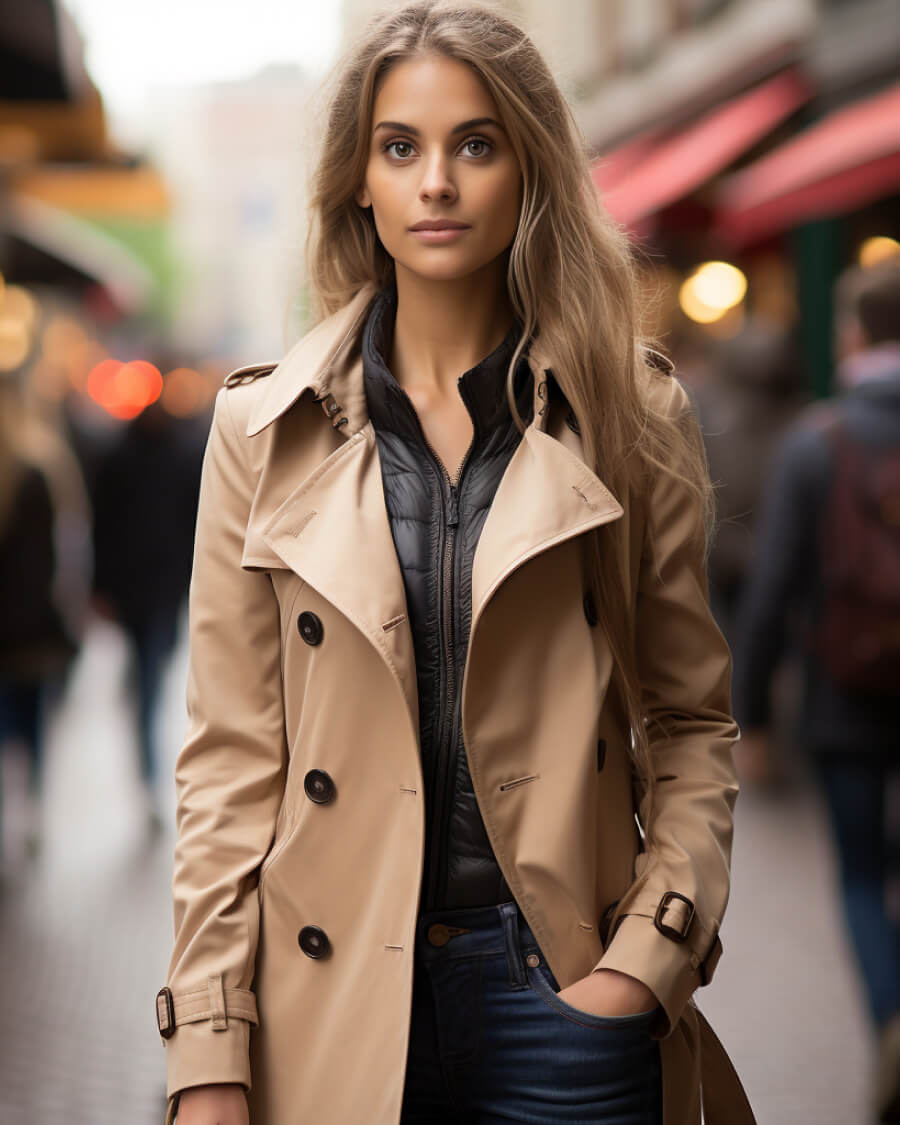 Beige Trench Coat With Jeans Sumissura