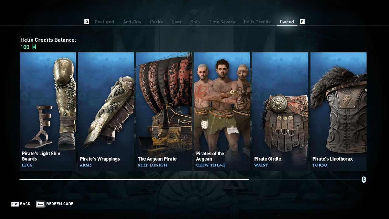 Where To Get The Aegean Pirate Pack In Assassins Creed Odyssey