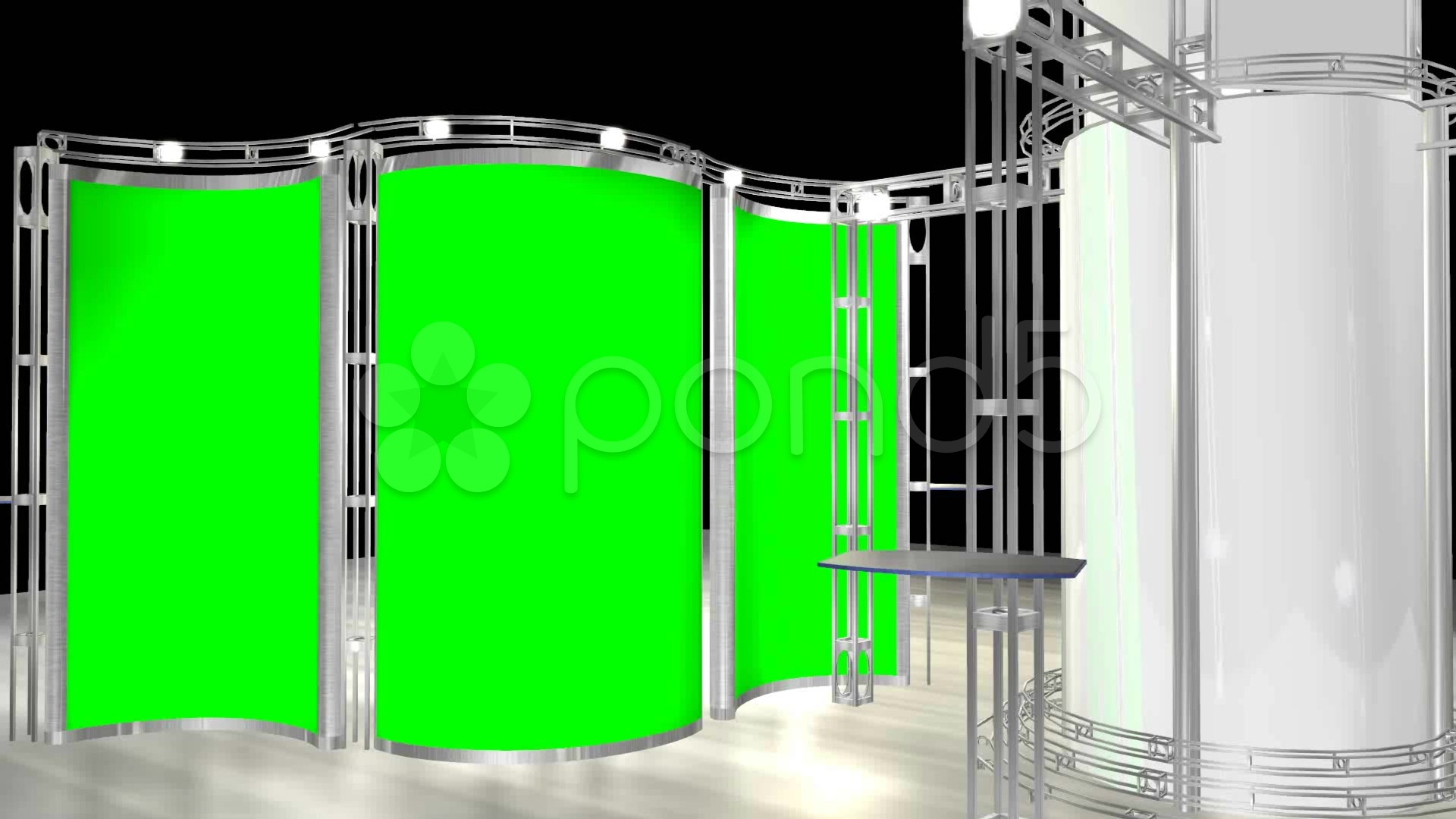 Virtual Studio Background With Green Screen Wall ~ Video 33647455