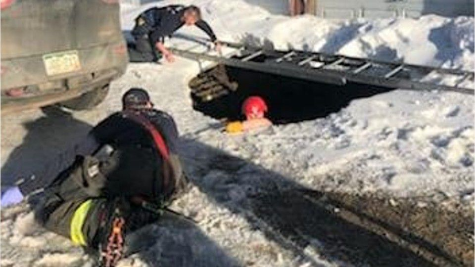 Man Rescued After Falling Into 30 Foot Sinkhole While Trying To Access