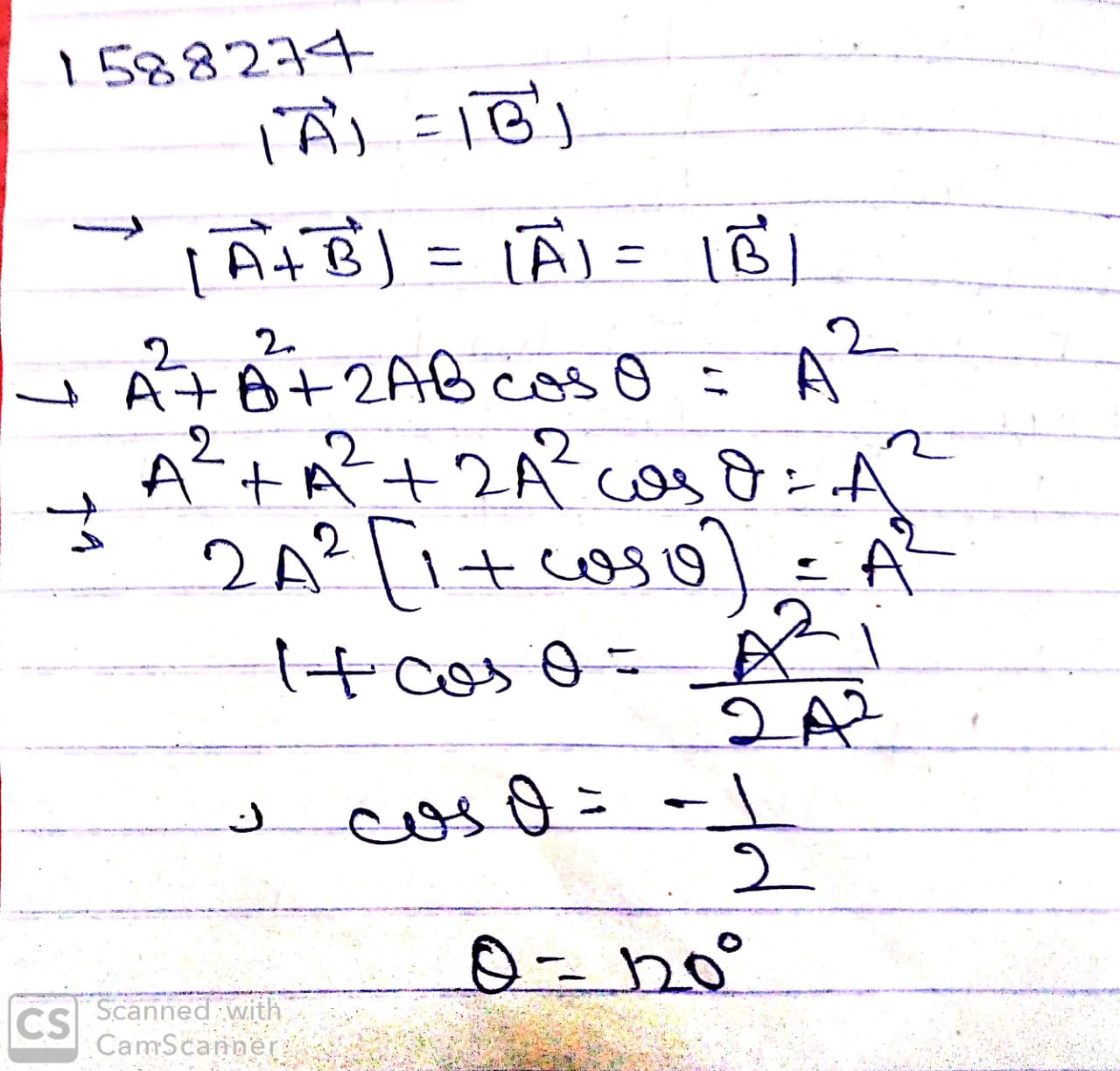 Two Vectors A And B Have The Same Magnitude At What Angle Should They