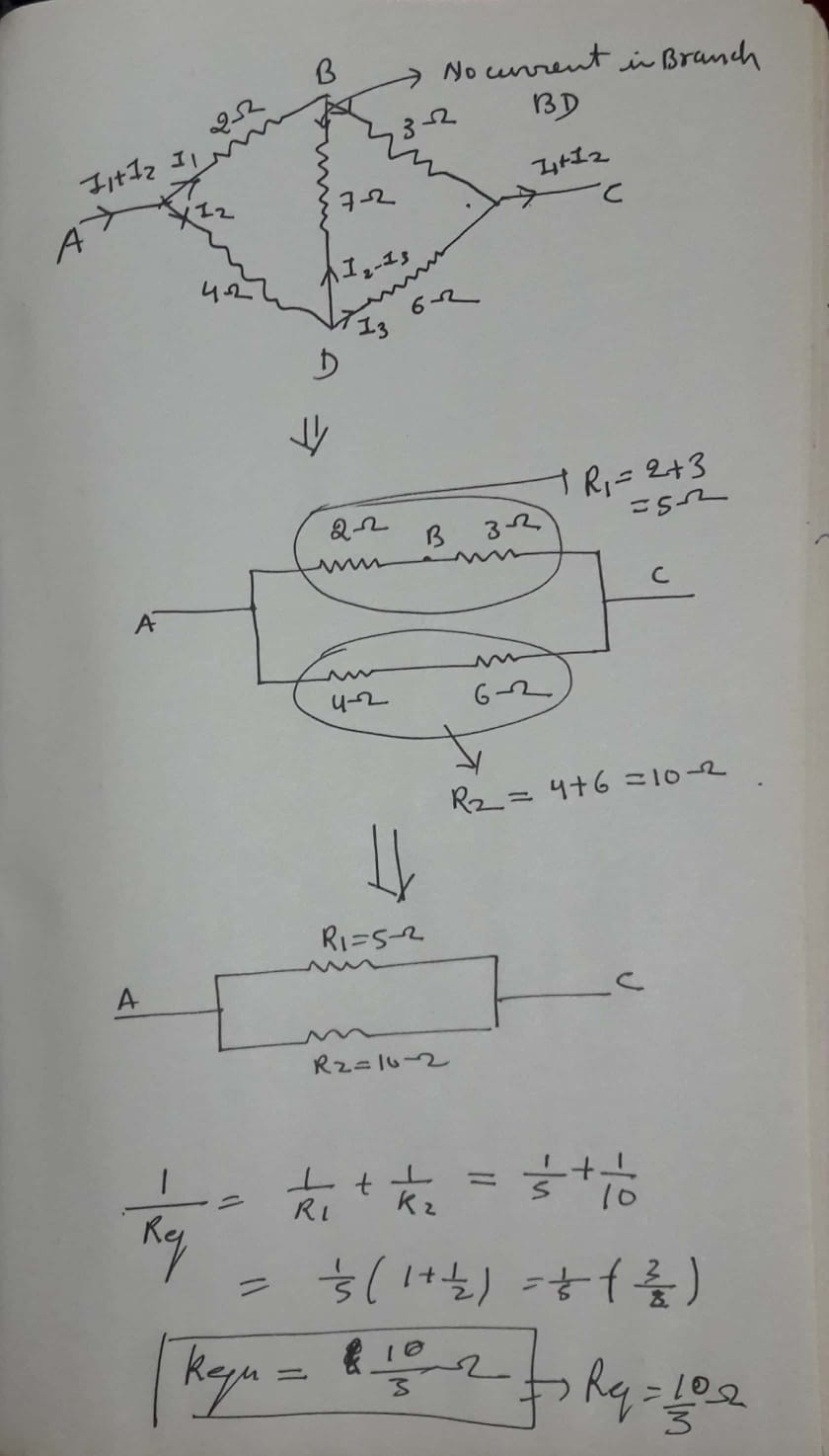 Five Resistances Are Connected As Shown In The Figure The Equivalent