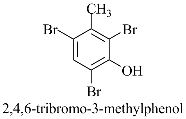 The Structure Of The Compound That Gives A Tribromo Derivative On