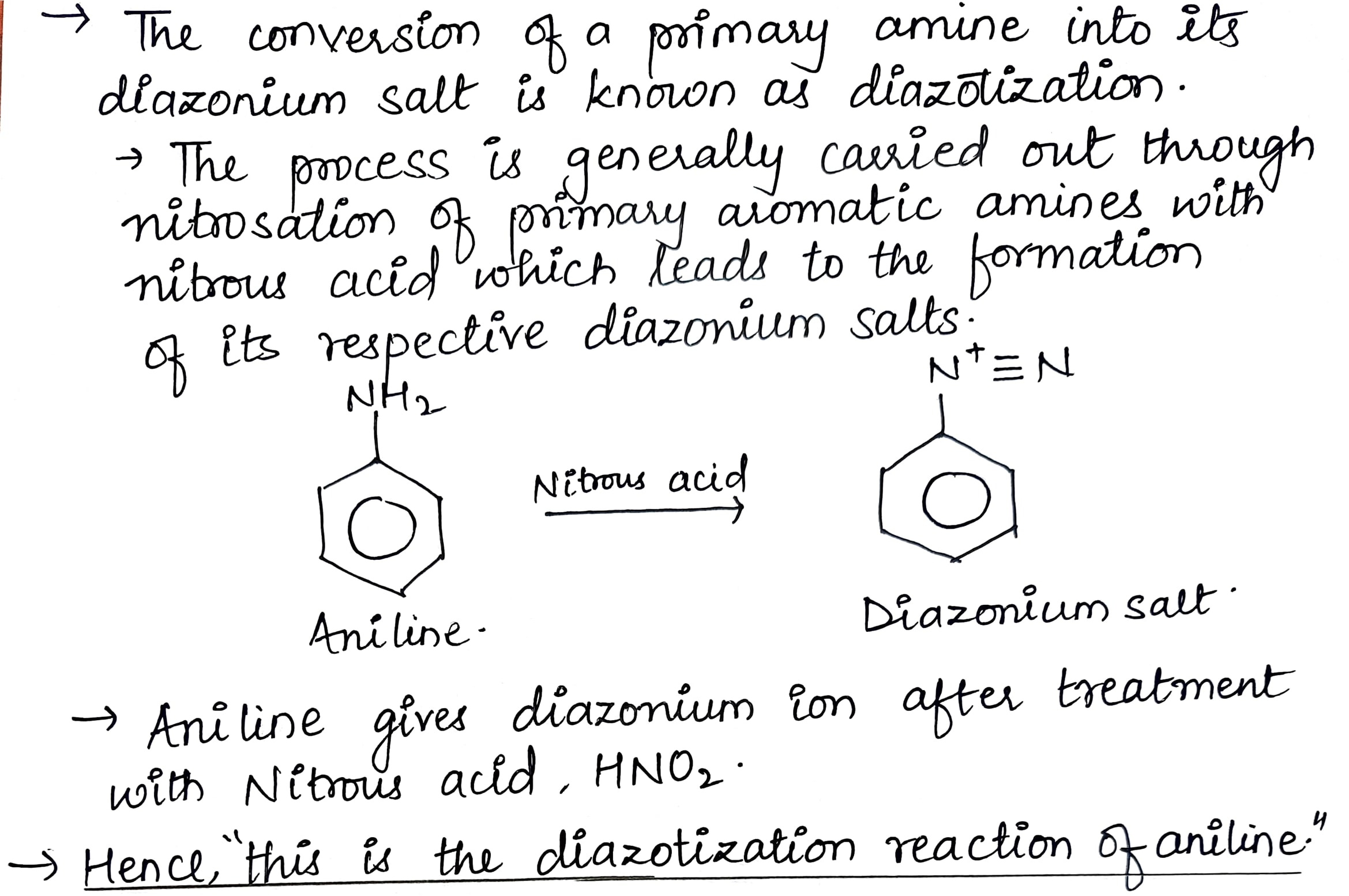 Explain Diazotization Reaction Of Aniline