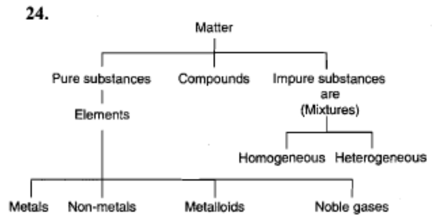 Use The Following To Create A Concept Mapmatter Pure Substances