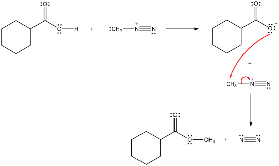 Carboxylic Acids React With Diazomethane To Yield