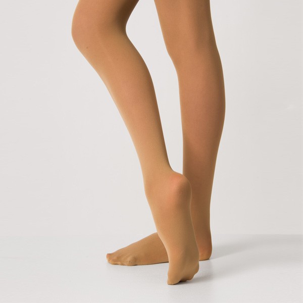 Silky Ballet Full Foot Tights Tan Dm Studios