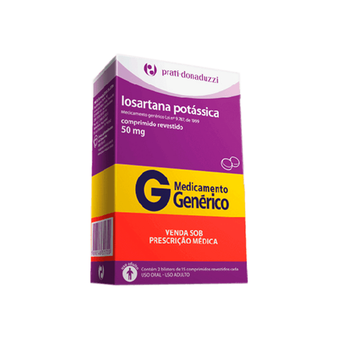 Losartana PotÁssica 50mg C30 Comprimidos Revestidos Prati Prati