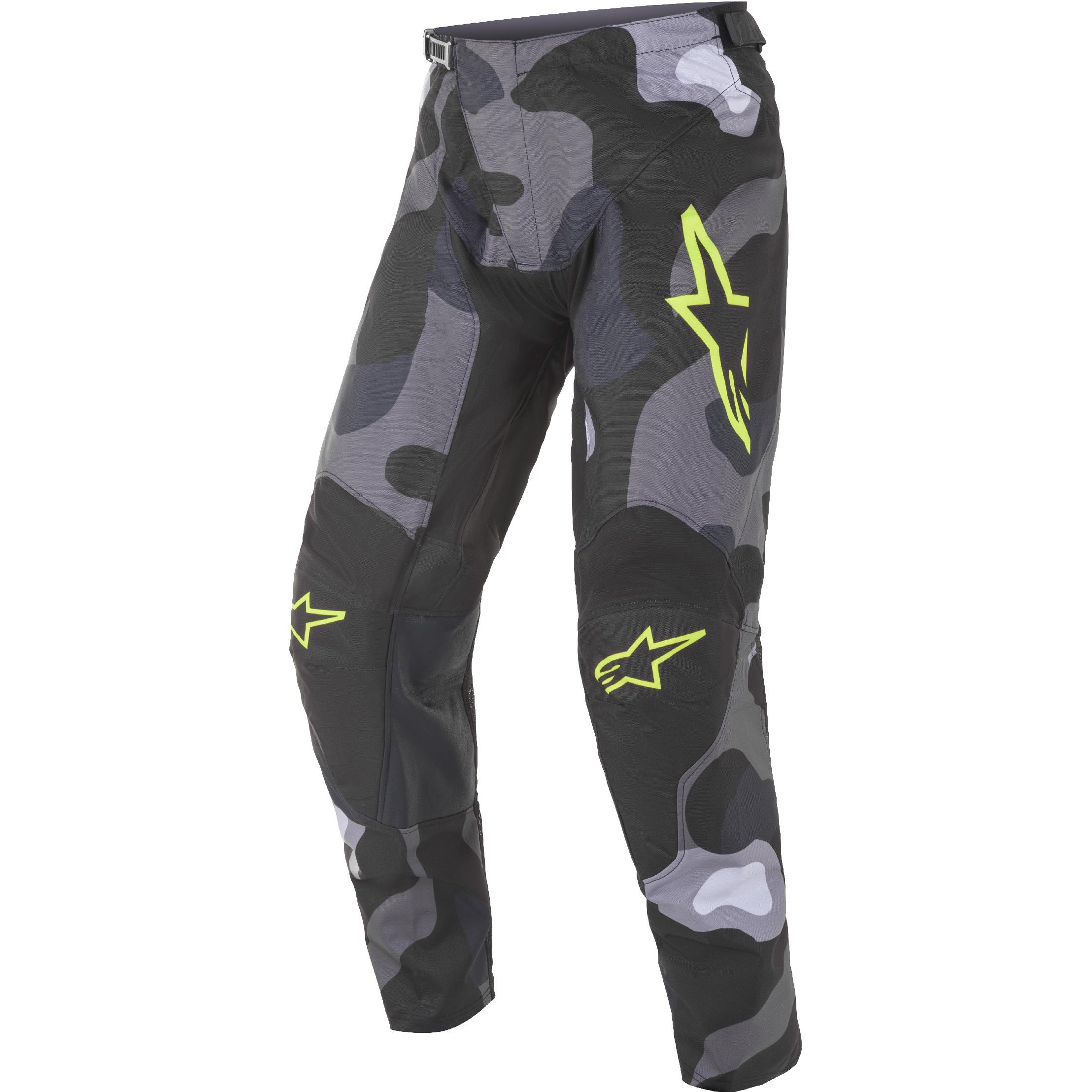 Pantalon Cross Racer Tactical Alpinestars Gris Camojaune Fluo