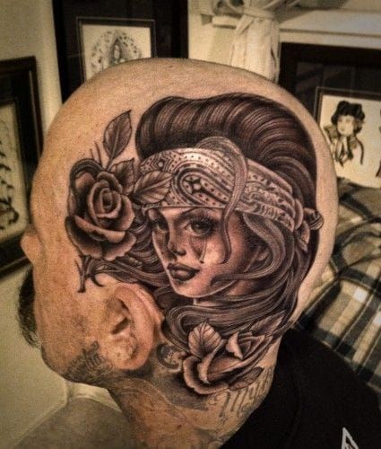 50 Fantastic Scalp Tattoos • Tattoodo