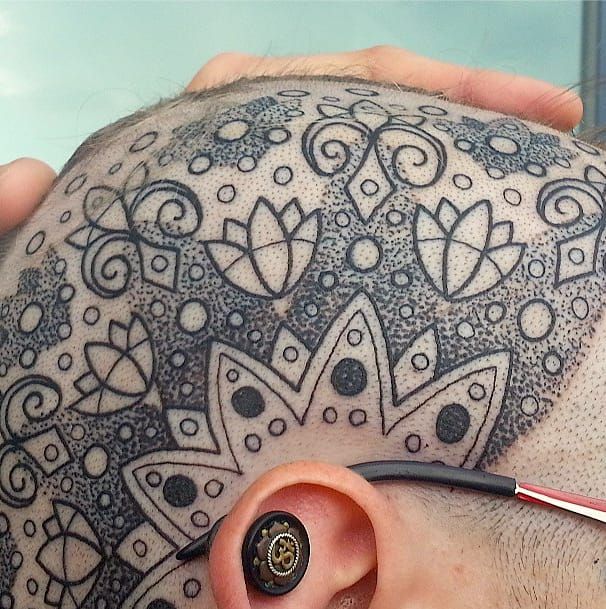 50 Fantastic Scalp Tattoos • Tattoodo