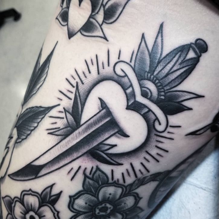 The Classic Heart Dagger Tattoo Meaning And Ideas • Tattoodo