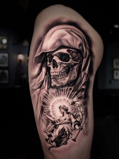 Grim Reaper Skull Tattoo