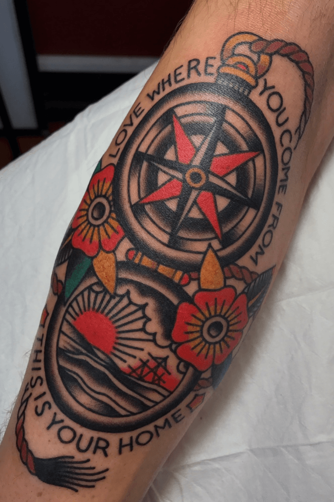 Details More Than 78 American Traditional Compass Tattoo Super Hot