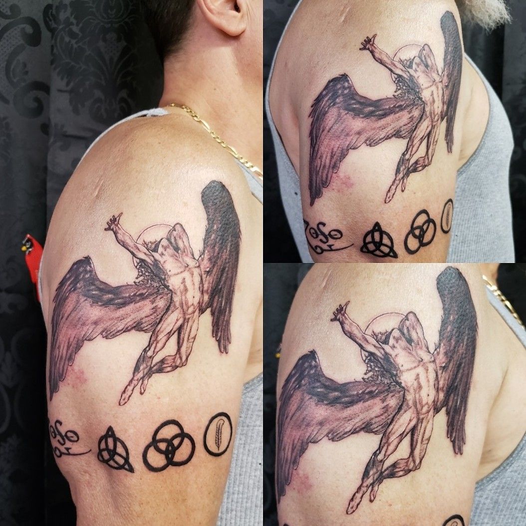 Led Zeppelin Angel Tattoo Share 79 Images And 10 Videos