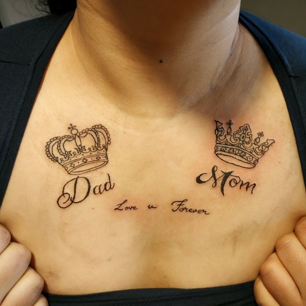 Aggregate More Than 79 Mom Dad Tattoo On Chest Super Hot Ineteachers