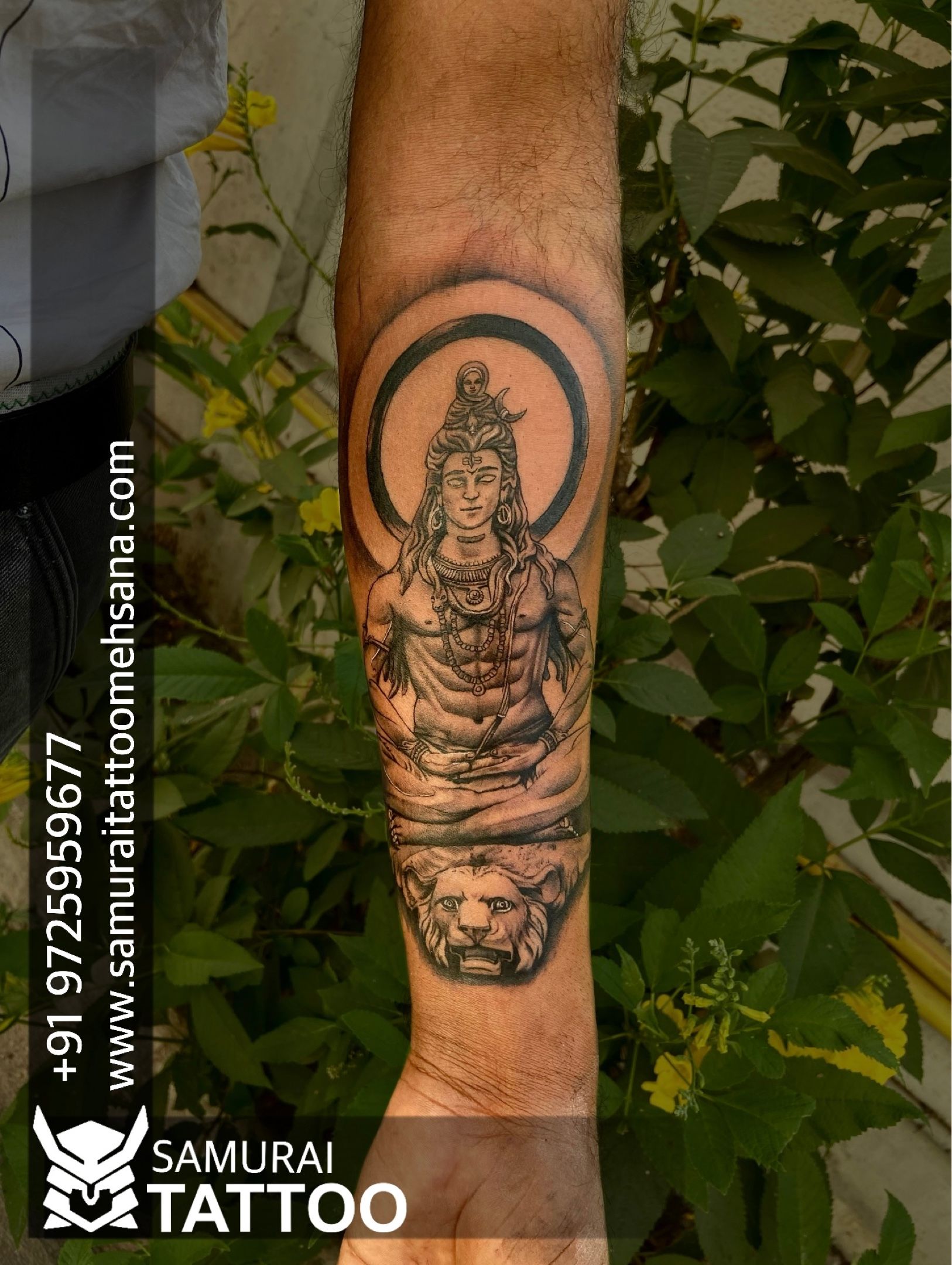 Shiva Smoking Tattoo