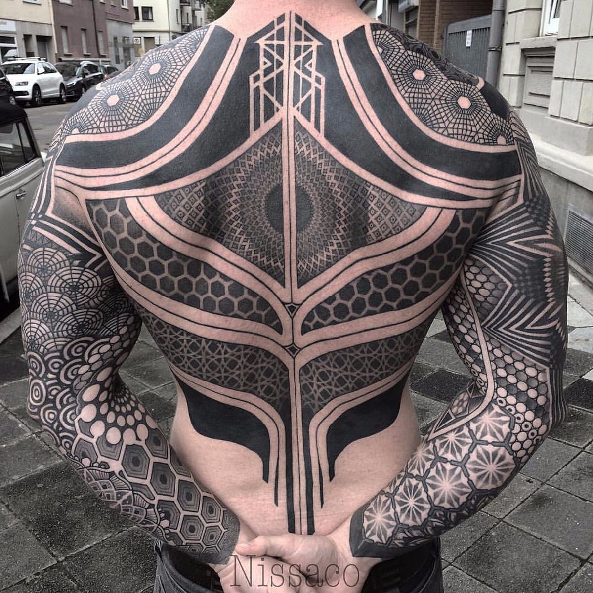 Tattoo Uploaded By Tattoodo • Geometric Bodysuit By Nissaco Nissaco