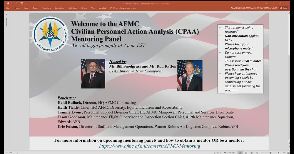 Dvids Video Civilian Personnel Action Analysis Mentoring Panel