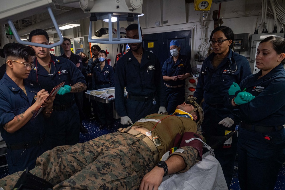 Dvids Images Uss America Conducts A Mass Casualty Drill Alongside