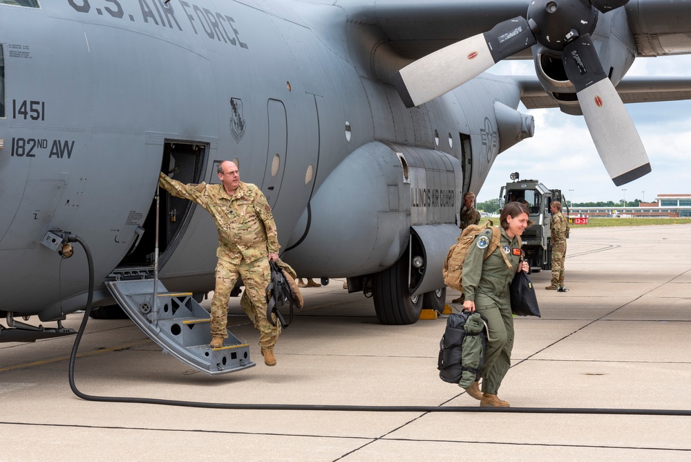 Dvids Images Us Airmen With The 182nd Airlift Wing Return To