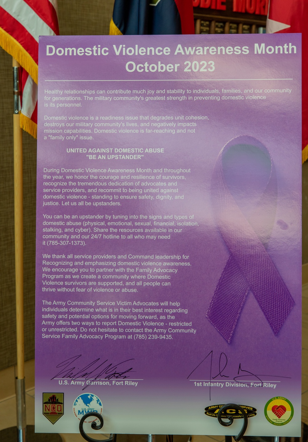 Dvids Images Domestic Violence Awareness Month Proclamation Image