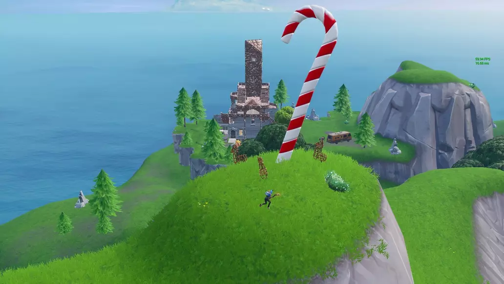 Giant Candy Cane Locations In Fortnite Shacknews