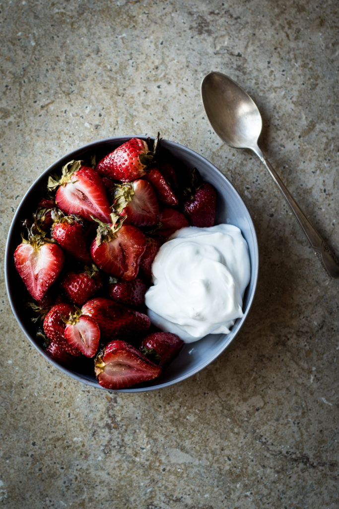 Roasted Strawberries With Coconut Whipped Cream Dishing Up The Dirt