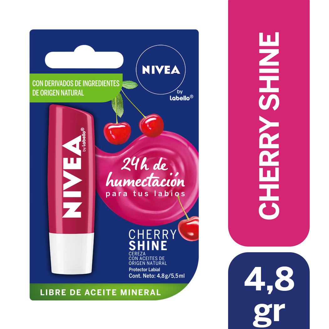 Nivea Bálsamo Labial Cherry Shine 48 Gr Productos Salcobrand