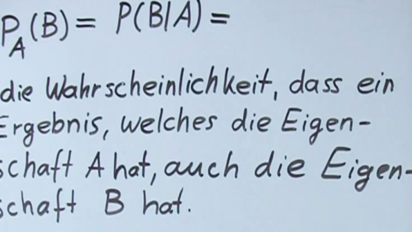 Bedingte Wahrscheinlichkeit Online Lernen