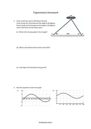 National 5 Gcse Trigonometry Revision Teaching Resources