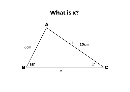 Finding Angles Using The Sine Rule Complete Lesson By Tomotoole