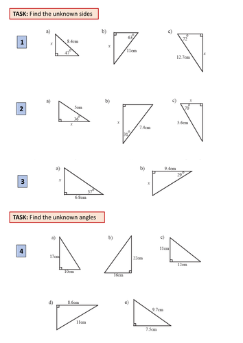 Geometry Basic Trigonometry Trig Soh Cah Toa By Ajf43 Teaching