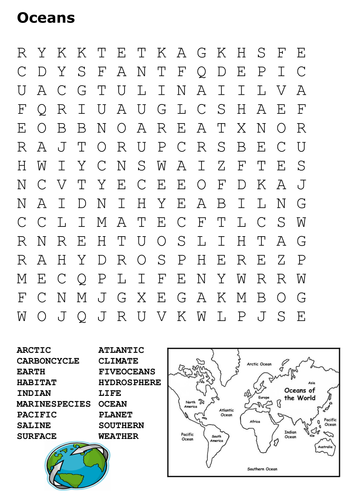 Ks4 Geography Word Search Pack Teaching Resources
