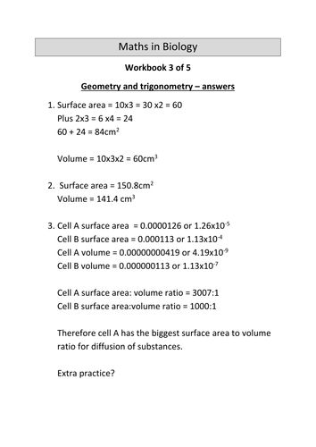 Maths Skills In A Level Biology Teaching Resources