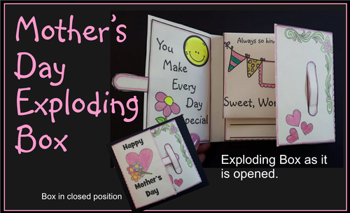 Mothers Day Craft Exploding Box Teaching Resources