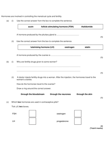 Lesson On Hormones And Human Sexual Development Aqa Gcse Teaching