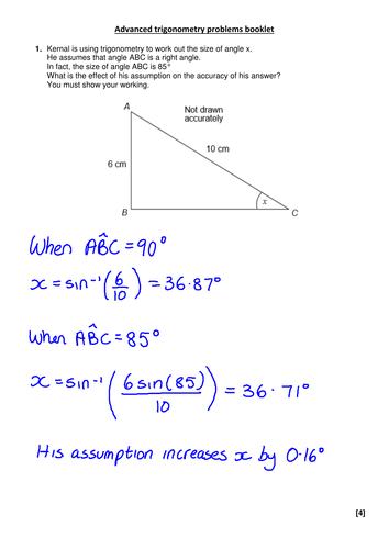 Advanced Trigonometry 6 Lessons Teaching Resources