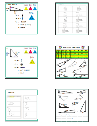 Gcse Maths Trigonometry Workbook And Ppt With Matching Cards Teaching