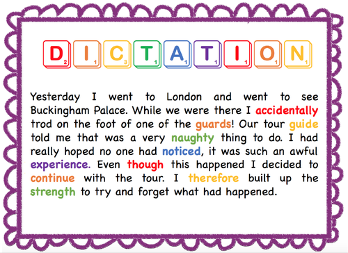 Year 3 And 4 Spelling Dictation Activities Teaching Resources