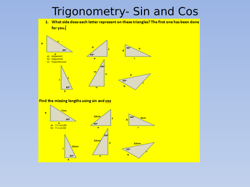 Gcse Higher Trigonometry Revision Questions Teaching Resources