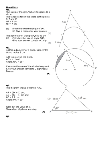 Non Calculator Trigonometry Questions And Answers Kutrhe