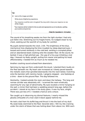 Full Marks Imaginative Writing Exemplar Edexcel