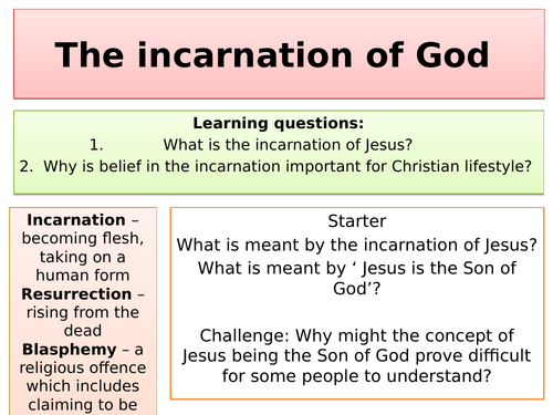 Christianity Beliefs The Incarnation Of God Gcse Aqa 9 1 Teaching