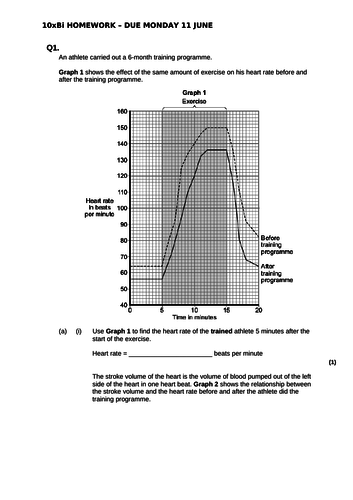 2018 Aqa Gcse Biology Unit 1 B1 The Response To Exercise L31