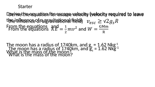 A Level Physics Gravitational Fields 5 Satellite Motion Teaching