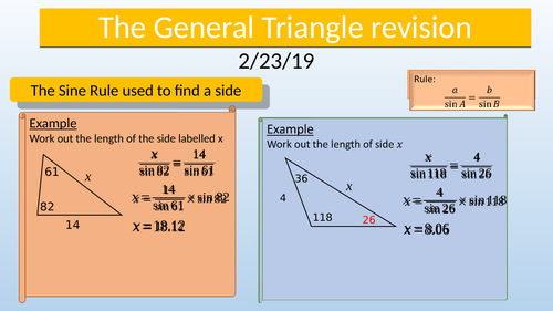 Gcse Pythagoras And Trigonometry Revision Lessons Teaching Resources