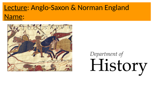 Anglo Saxonnormans Lecture Gcse Teaching Resources