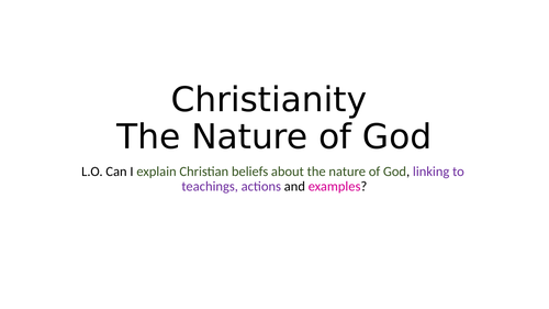 The Nature Of God Re Aqa Spec A Teaching Resources